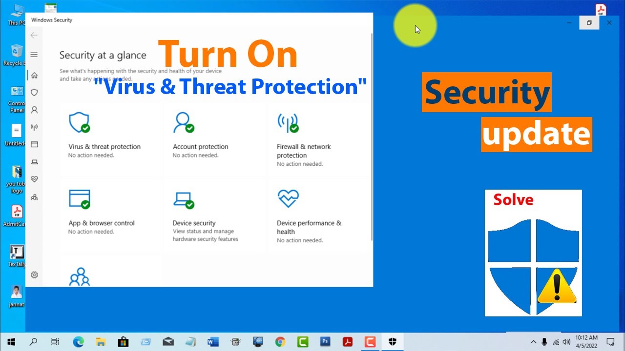 Turn On Virus Threat Protection in Windows 10 | How to turn Off ...