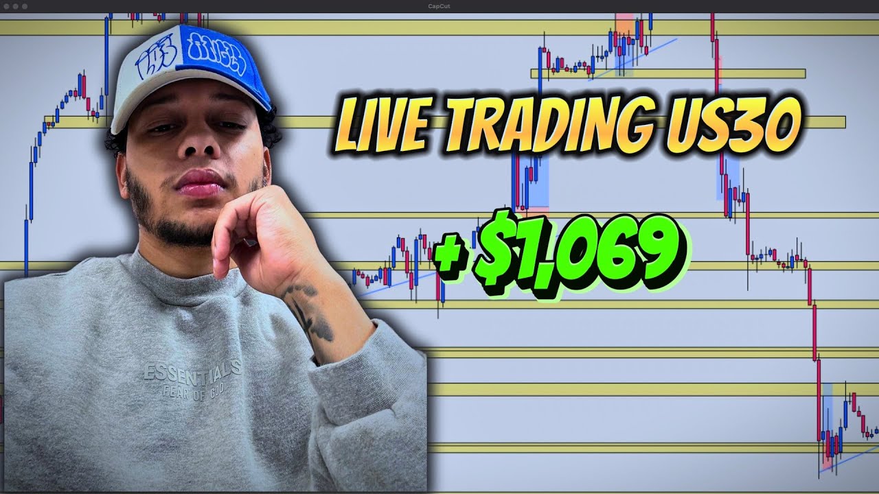 Live Trading US30: + $1,069$ Profit using Support and Resistance - YouTube