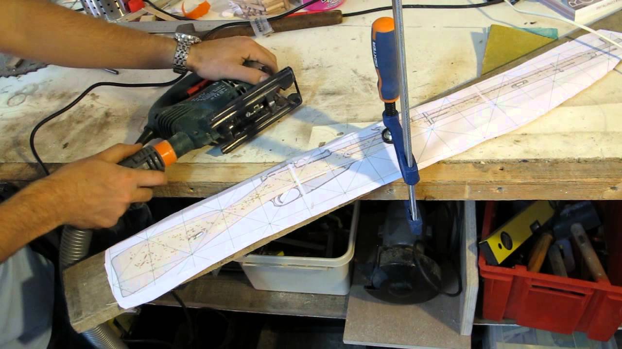 Wooden rifles for kids - YouTube