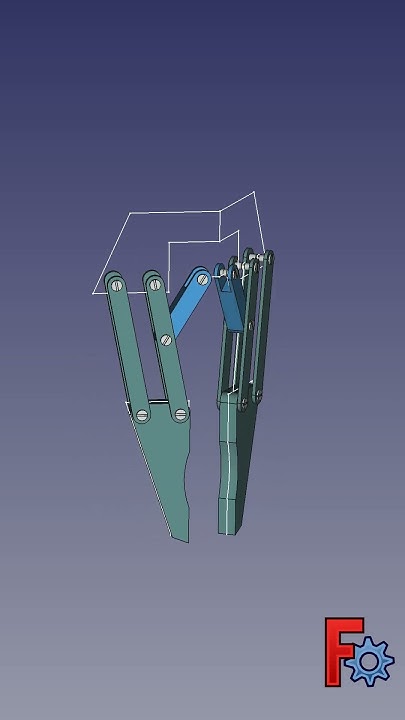 FreeCAD Assembly 4 sub-Assembly Gripper Animation - YouTube