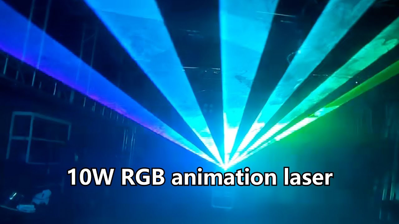 10W RGB animation laser light - YouTube