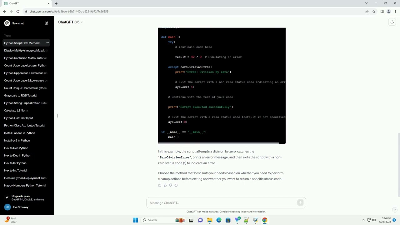 How To Exit Python Script In Code YouTube How To Exit Python Script In Code YouTube