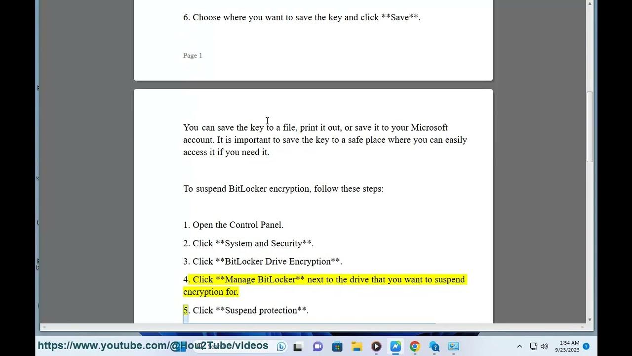 Fix Backup BitLocker recovery key and suspend BitLocker encryption before updating BIOS on ...
