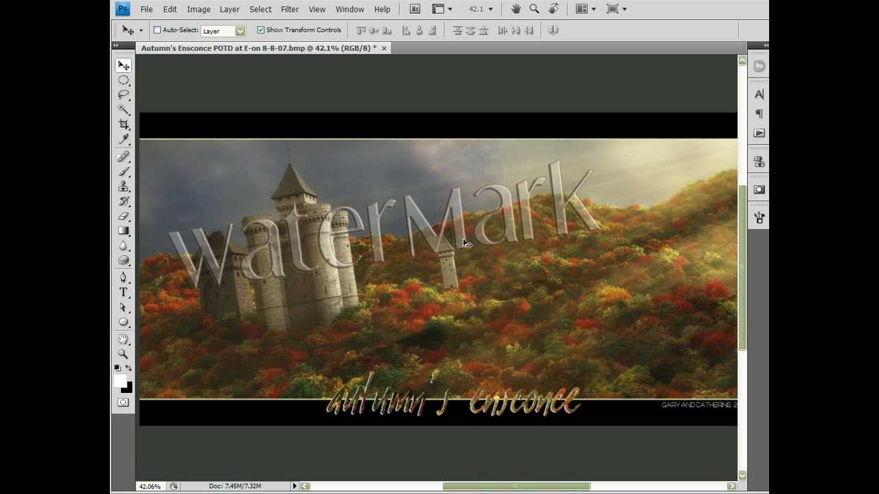 Creating secure watermarks in Photoshop. [ps1] - YouTube