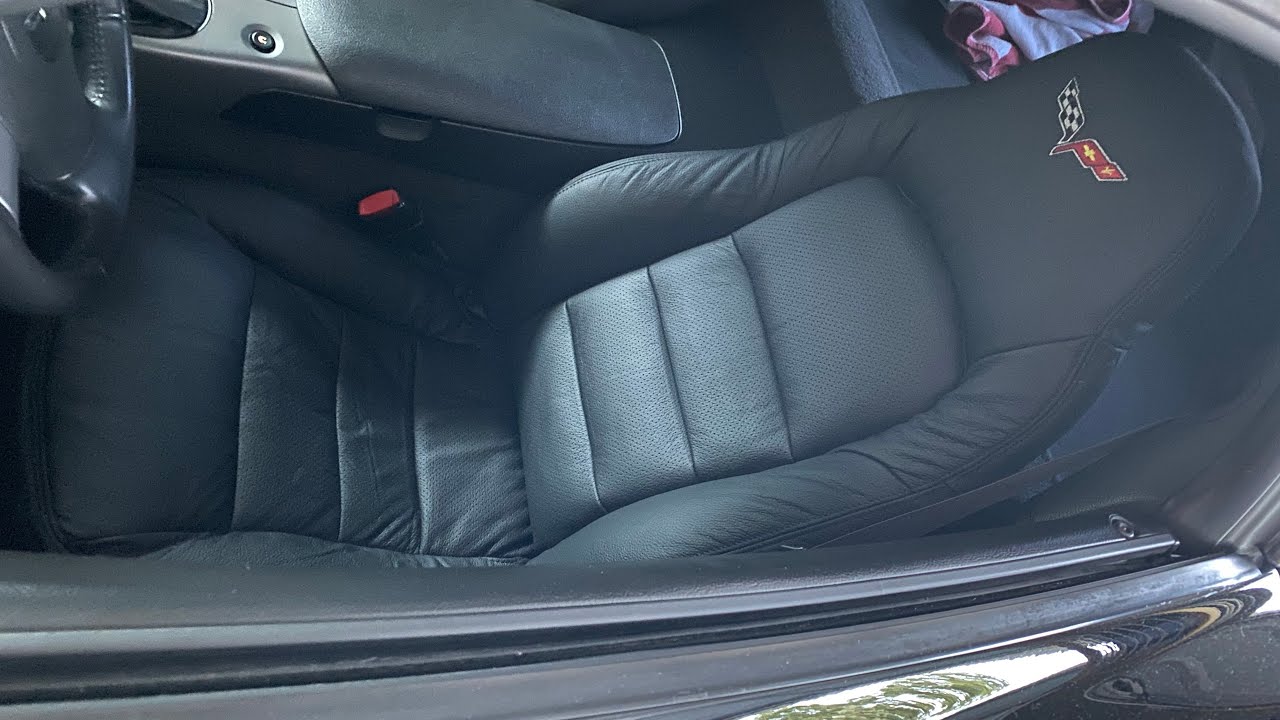 C6 Corvette seat skin replacement part 3 - YouTube