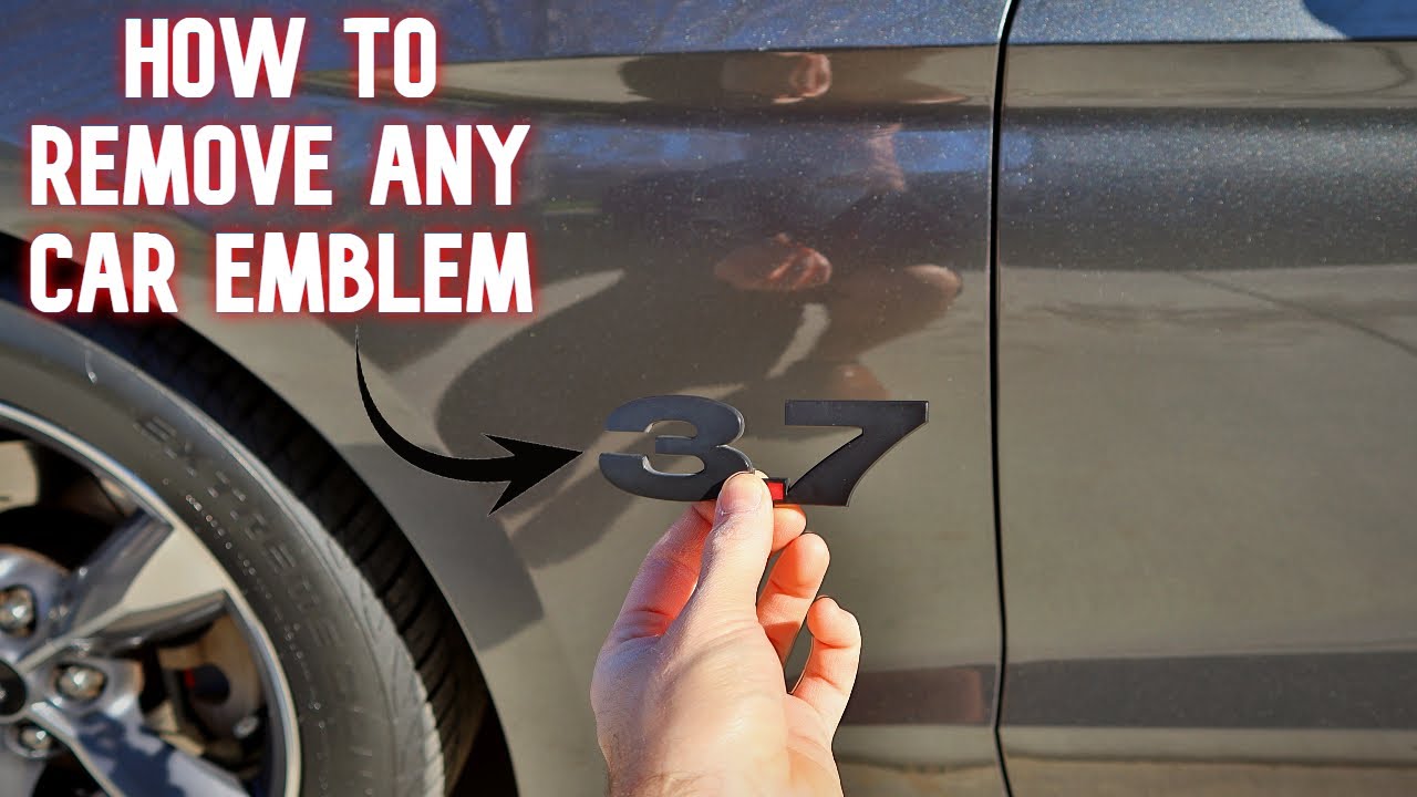 How to remove any Car Emblem! | 3.7 v6 mustang - YouTube