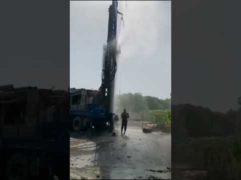 Borehole drilling using hydraulic machine - YouTube