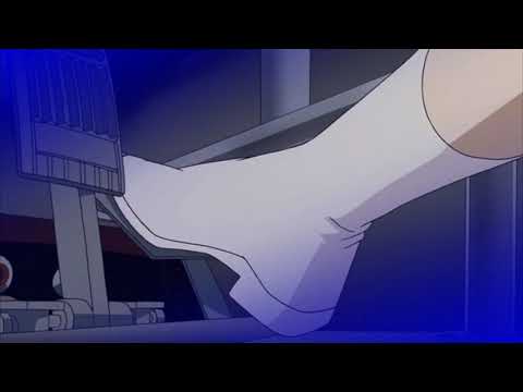 Nina cranking her car in white boots and dress (Ex-Driver Danger Zone remix / edit)