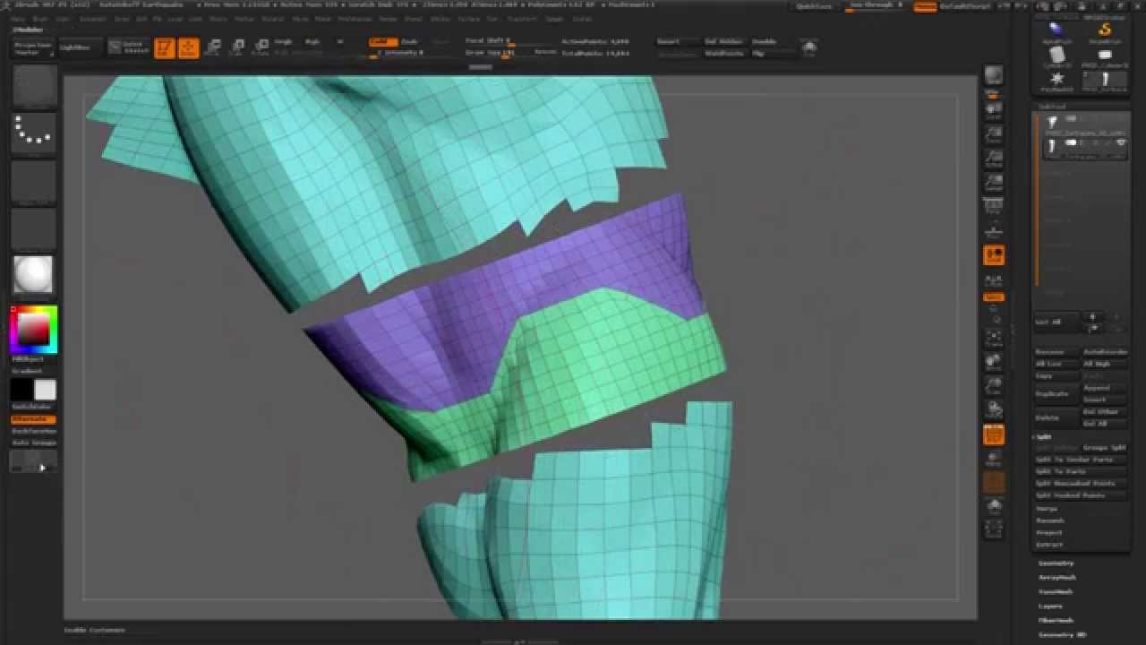 Custom Seams for 3d printing figures in Zbrush - YouTube