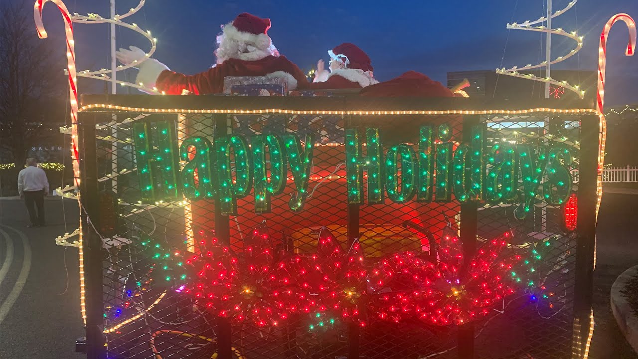 Tree Lighting & Santa's Drive-Through Visit 2020 - YouTube