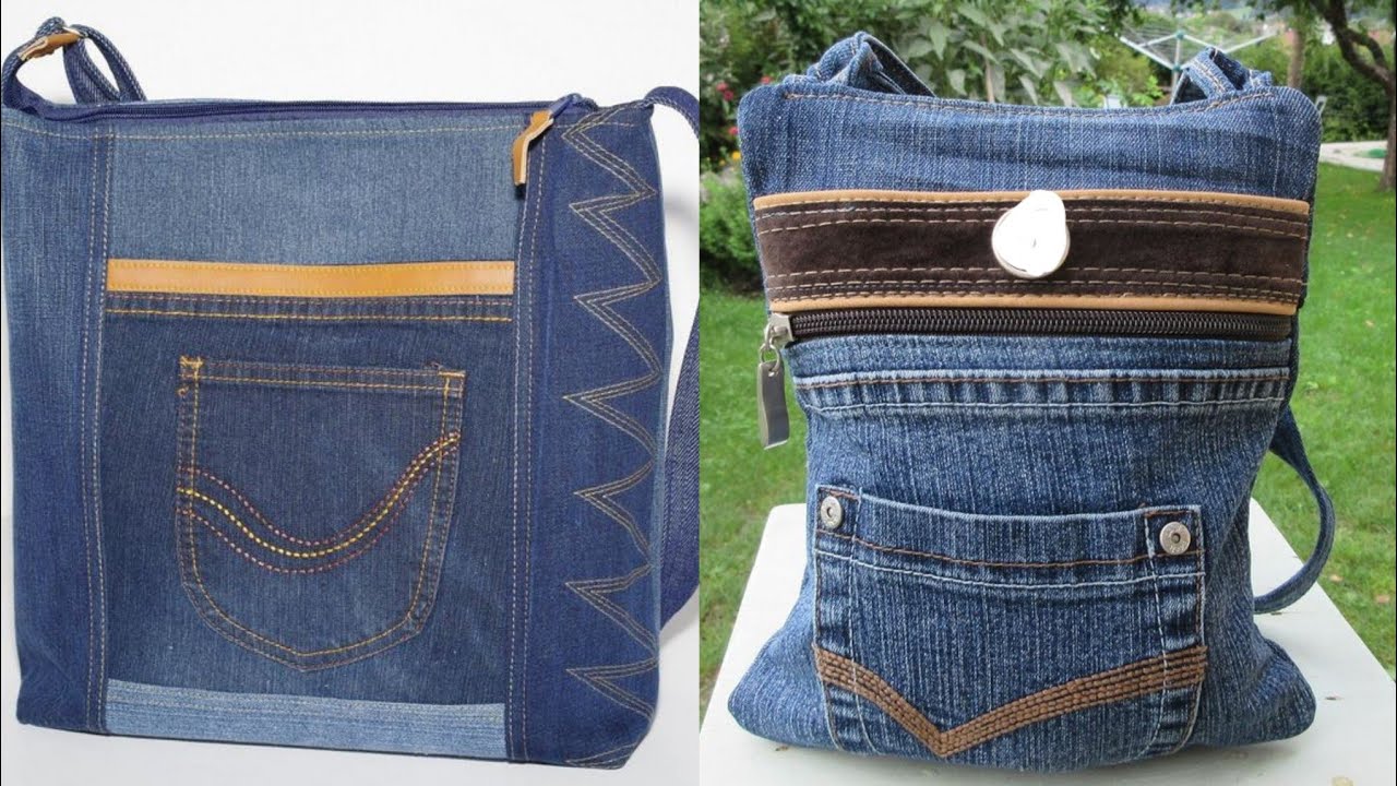Stylish Simple best handmade Denim bag ideas2023 - YouTube