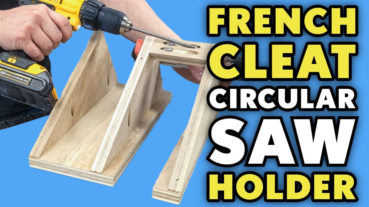 Easy & Space-Saving: DIY French Cleat Circular Saw Holder - YouTube