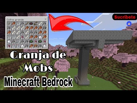 Minecraft tutorial: Como hacer una Granja de Mobs Minecraft Bedrock⛏️ ...