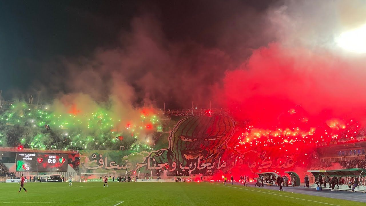 تيفو خرافي كراكاج عالمي THE DERBY MCA VS usma 2023/24 - YouTube