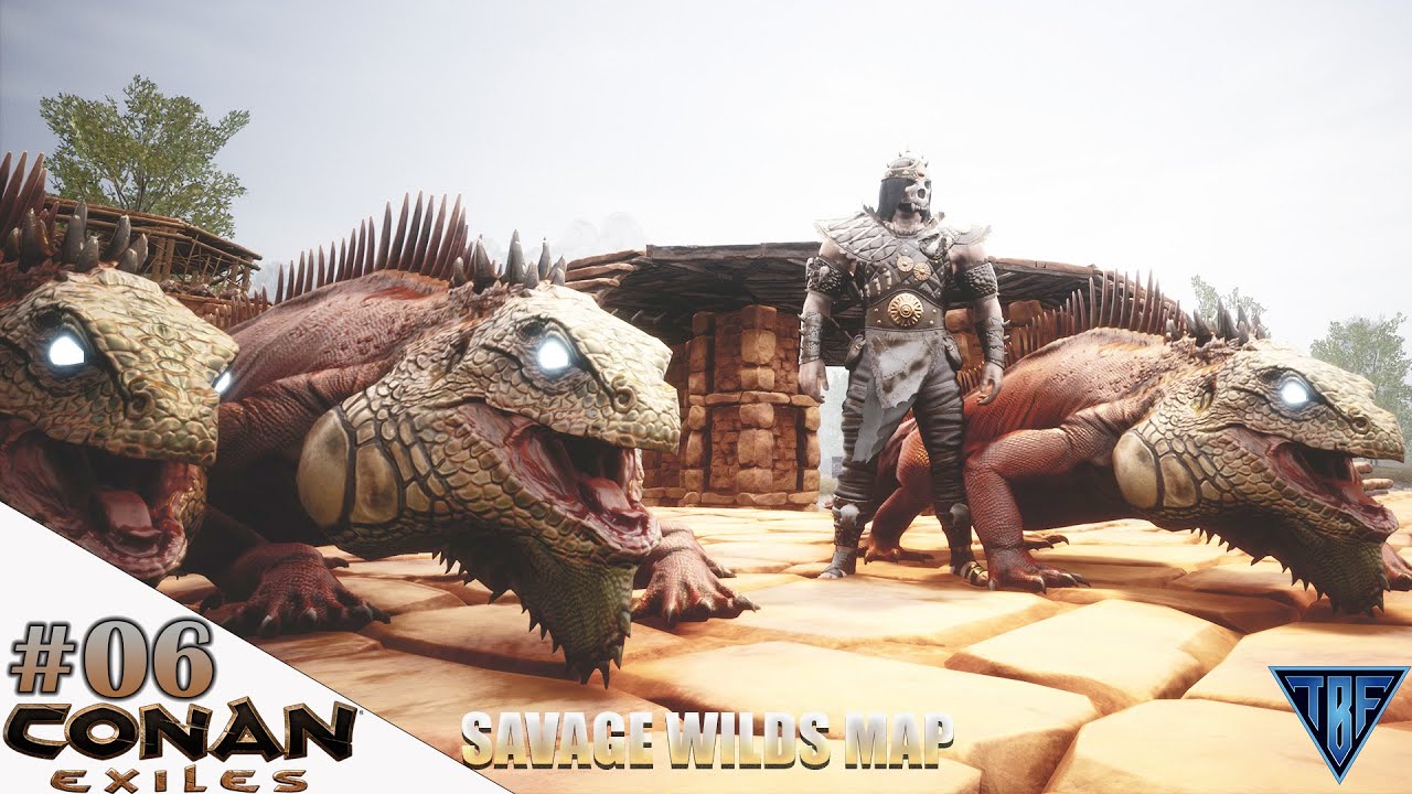 Snakes Versus Salamanders! Conan Exiles E06 Savage Wilds Map - YouTube
