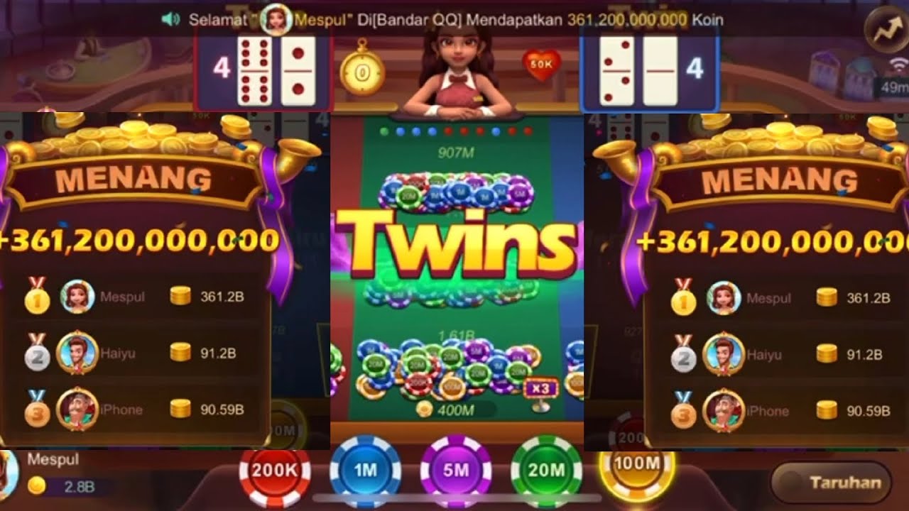 MOMEN JACKPOT TWINS & QIU QIU 📌📌📌 HIGGS DOMINO ISLAND - YouTube