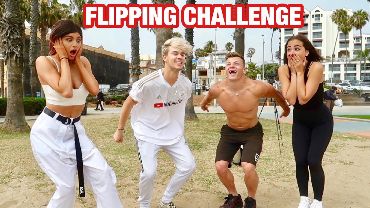 COUPLES FLIPPING CHALLENGE *FAIL* - YouTube