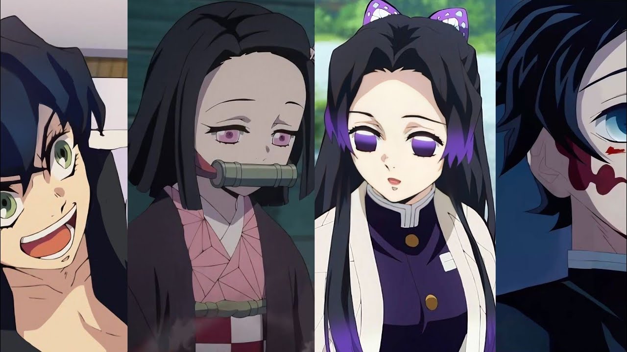 Demon Slayer characters with different hairstyles😲 - YouTube