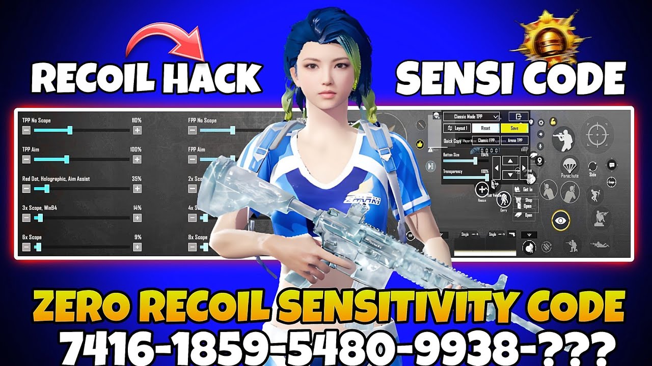 BGMI BEST SENSITIVITY SETTINGS | BGMI SENSITIVITY CODE TODAY | BGMI ...