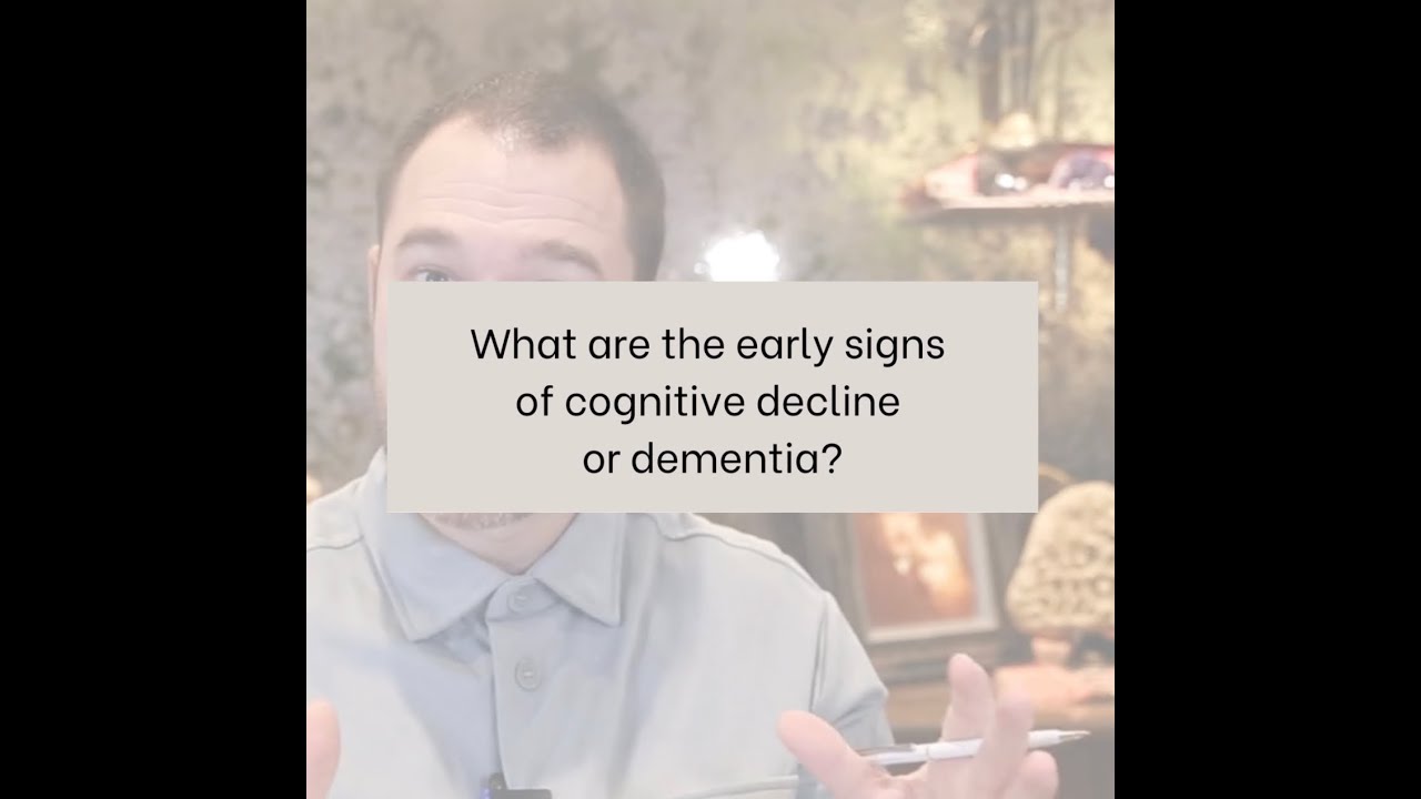 What are the early signs of cognitive decline or dementia? - YouTube