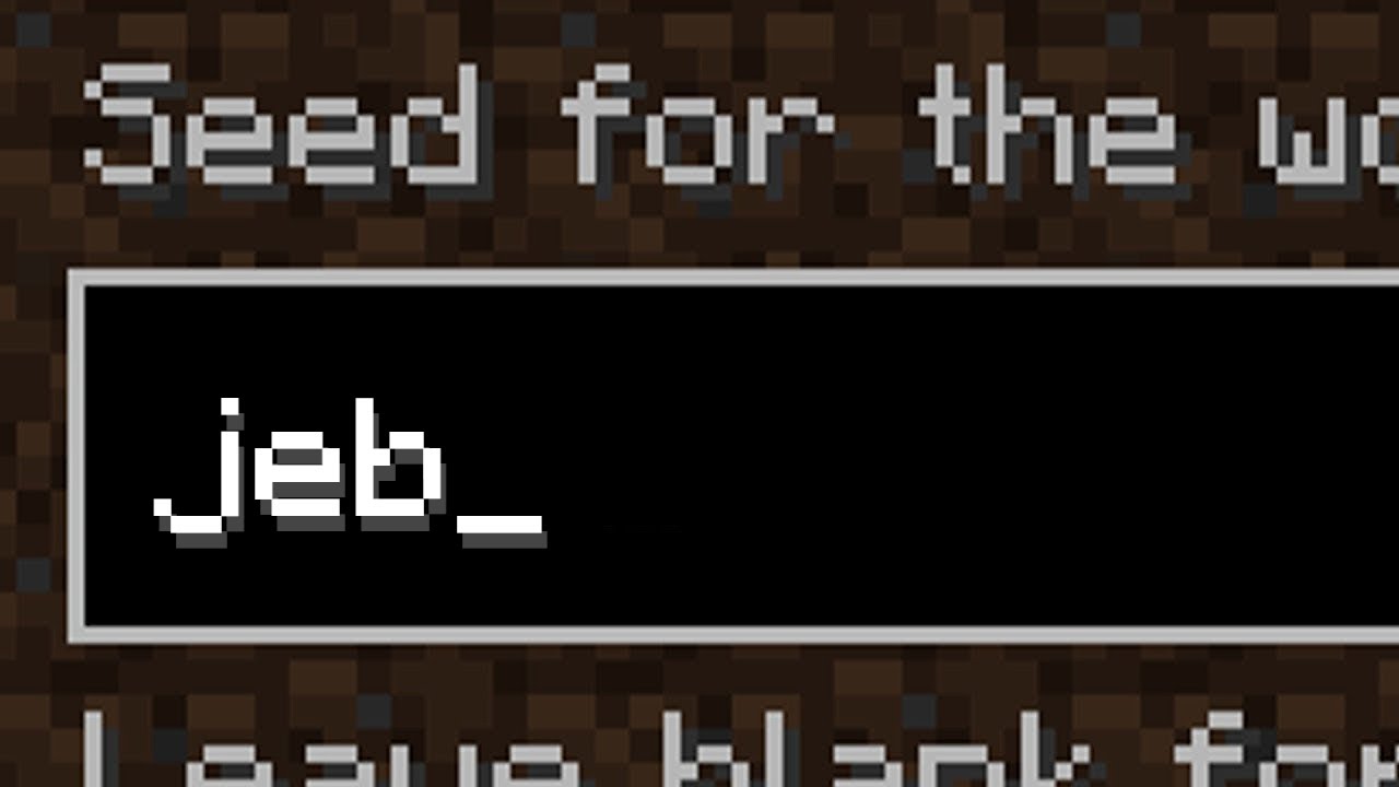 what if we name a world "jeb_" in minecraft ! - YouTube