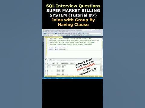 sql project based scenario interview questions Joins with having clause ...
