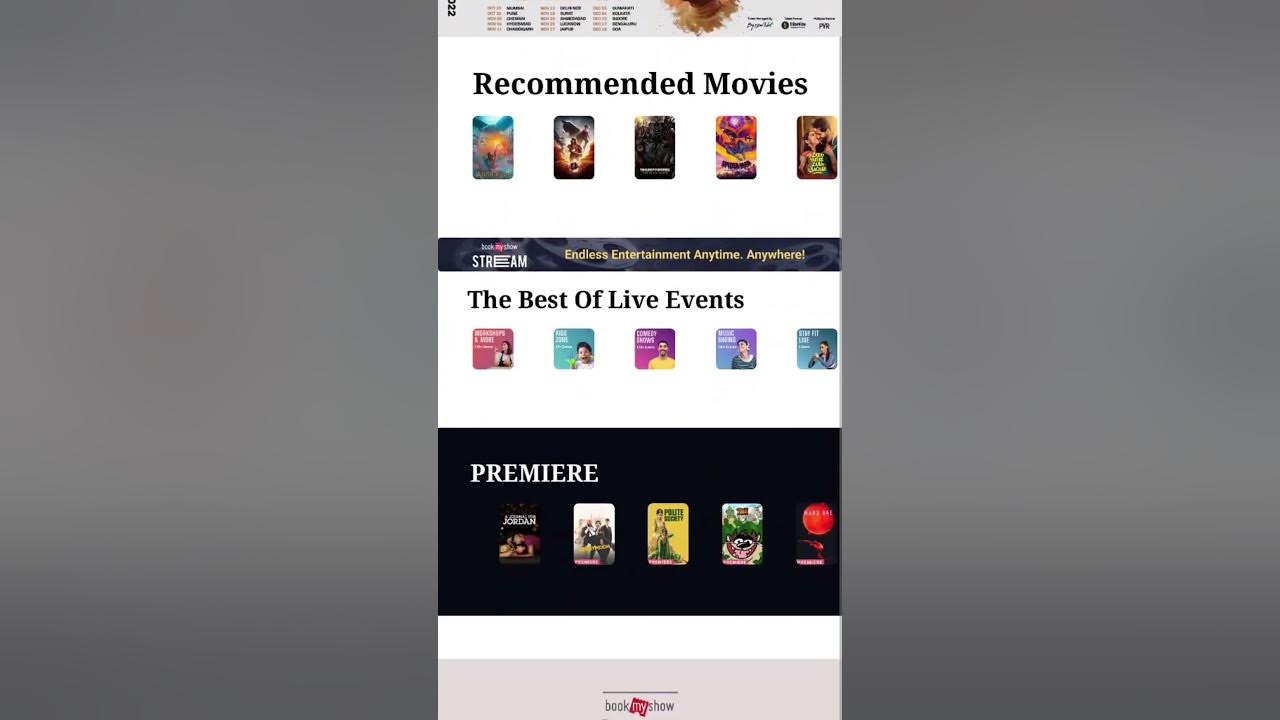 Create a BookMyShow Landing Page using #html & #css.#gocinq #tech #webdev #movie #movies # ...