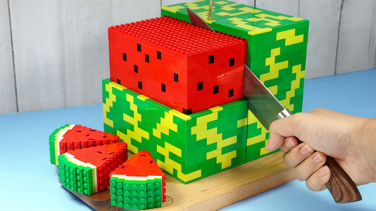 I Tried EVERY Way To Use A Rare LEGO SQUARE Watermelon - YouTube