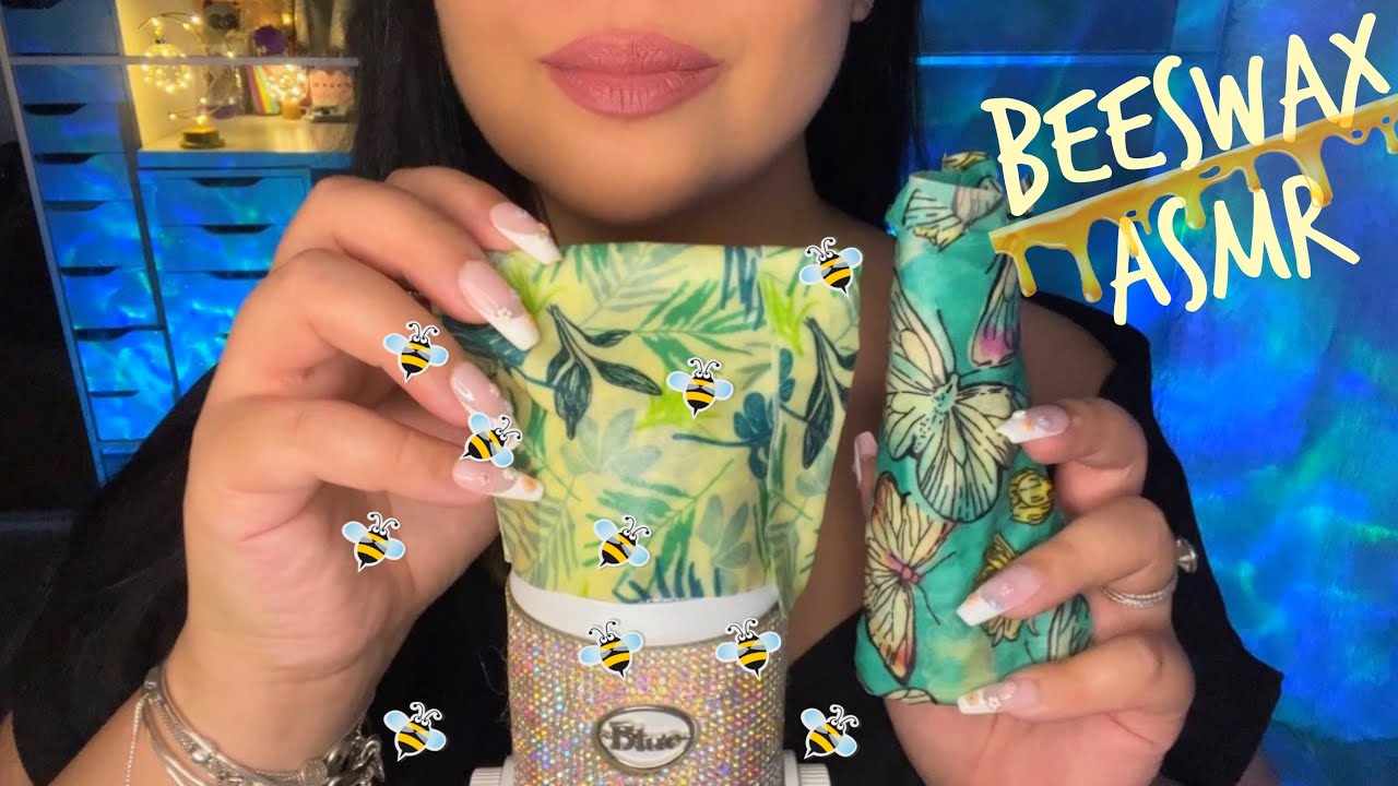 ASMR Brand NEW Beeswax Wraps Triggers🐝🍯💛 - YouTube