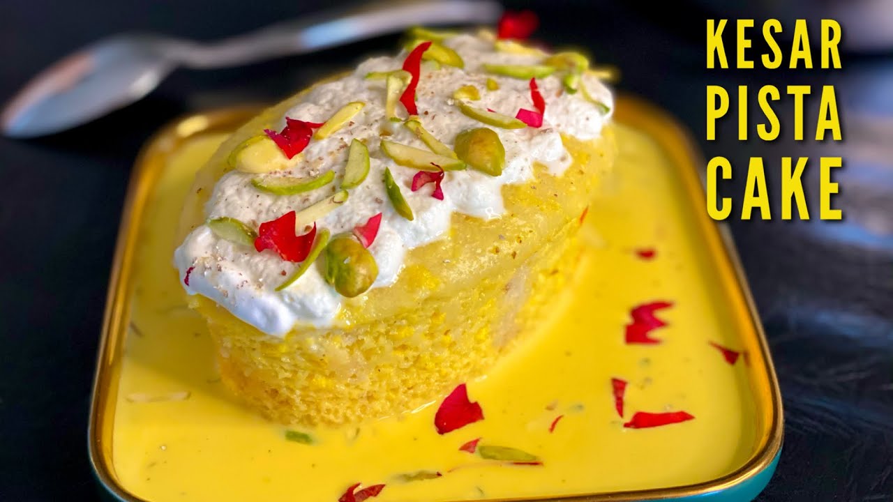 Kesar Pista Cake | Cooker Cake | Easy To Make Diwali Dessert | Eggless ...
