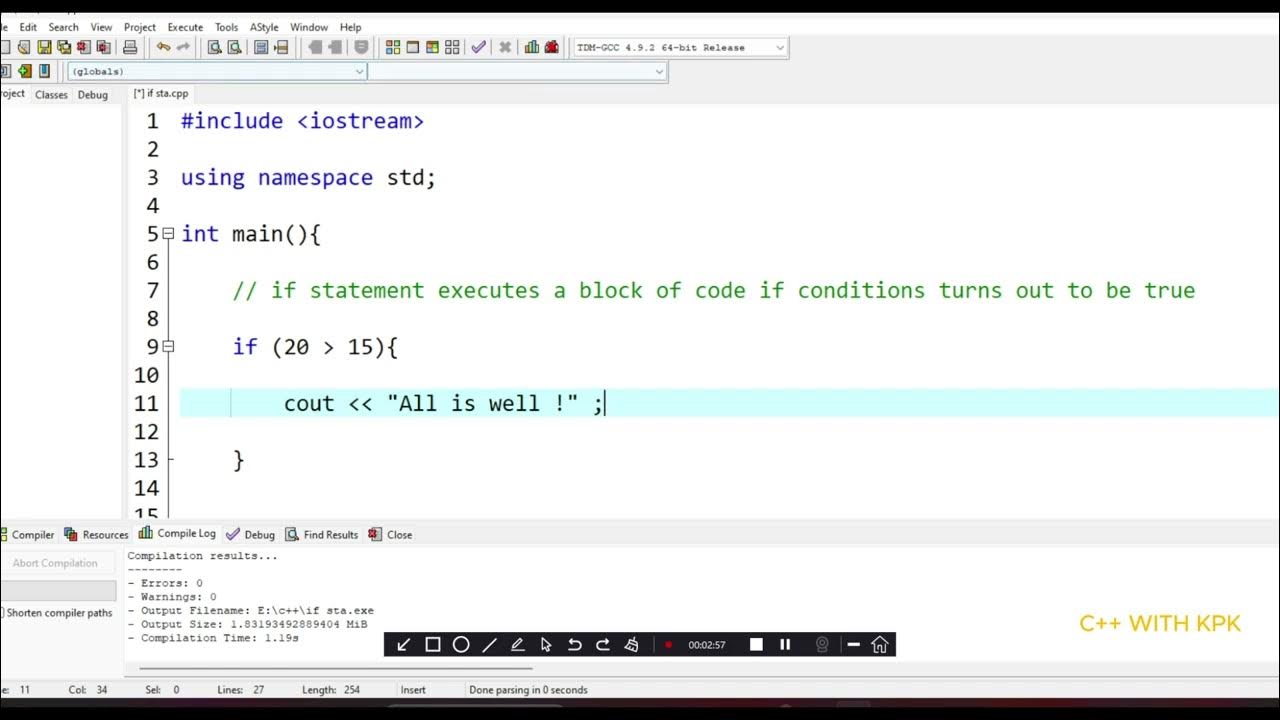 Learn C++ Programming: Conditional Statements (IF statement) - YouTube