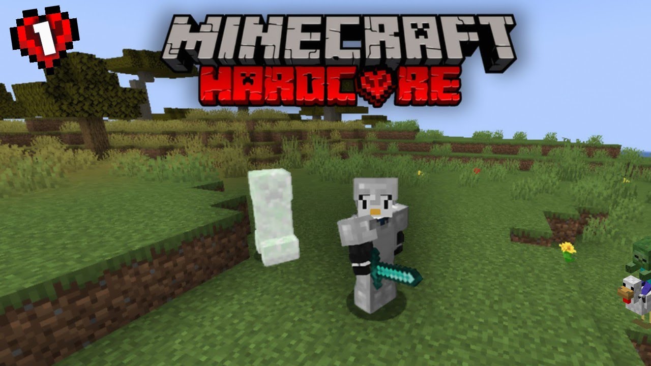 Noob plays Minecraft HARDCORE ep 1 - YouTube