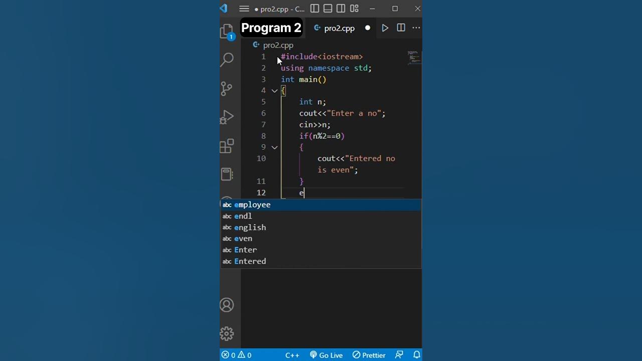 Pro2 Even Odd No In C C Datastructures Objectorientedprogramming Youtube