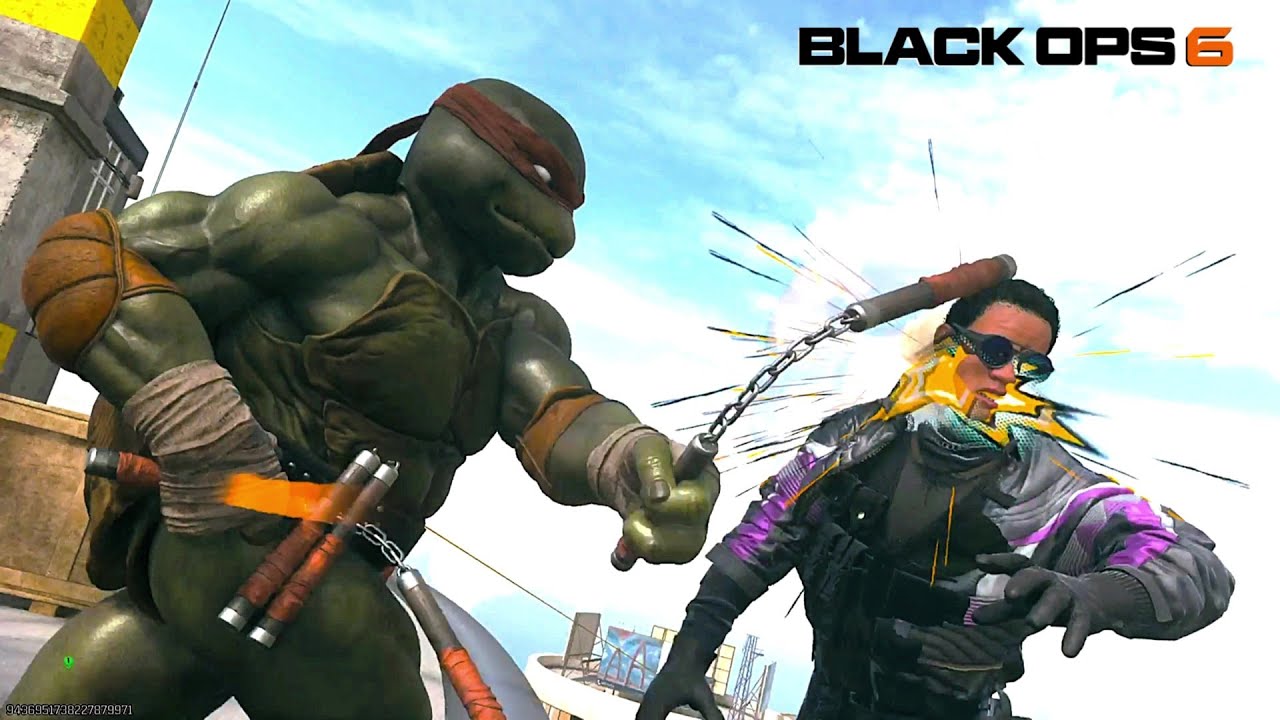 BO6 TMNT Operator Michelangelo Nunchuck Chop Finishing Move COD Warzone ...