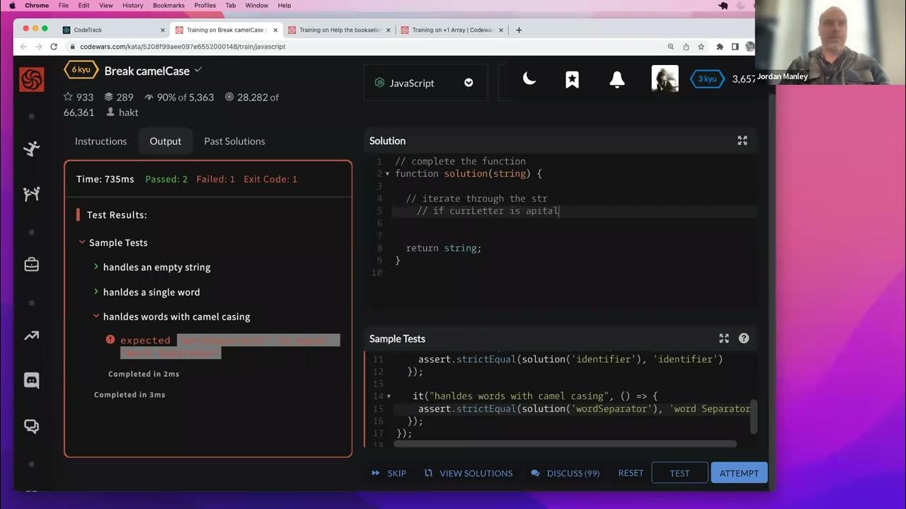 Break Camel Case (6 kyu) - YouTube