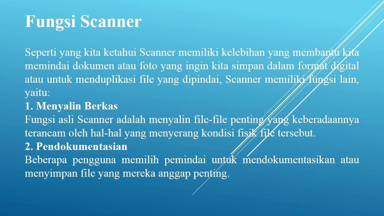 fungsi scanner, kompenen dan cara kerja - YouTube