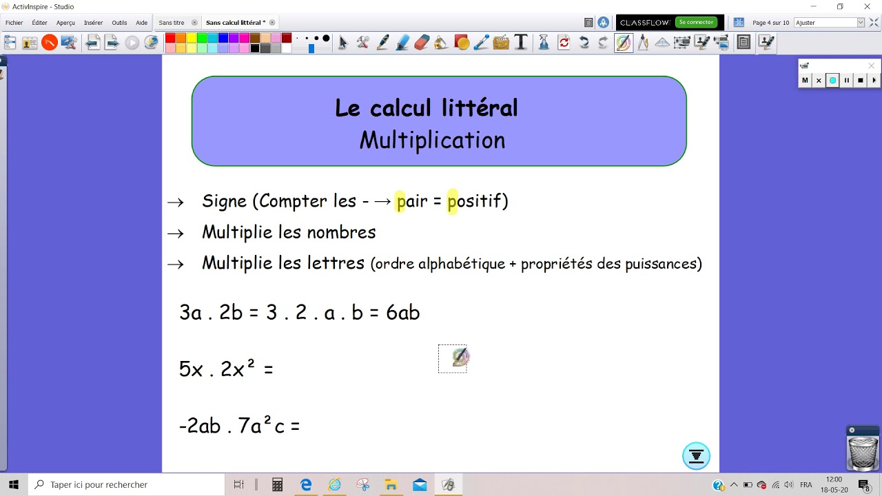 Calcul littéral - Multiplication - YouTube
