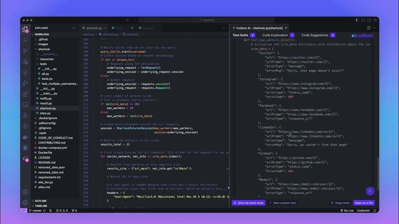 CodiumAI | Inspecting Real-World Open-Source Projects | Sherlock - YouTube