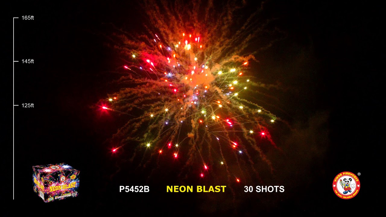 P5452B NEON BLAST 30'S WINDA FIREWORKS - YouTube