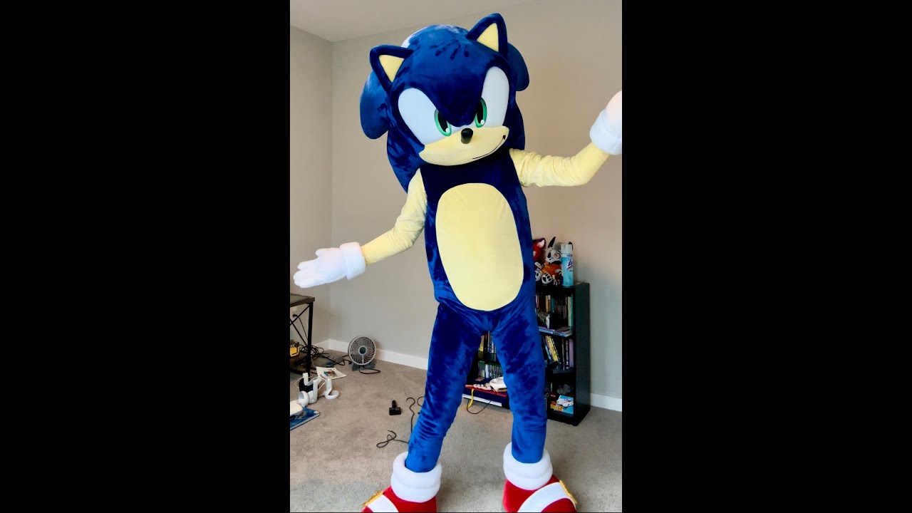 Wearing my Sonic mascot suit live stream! - YouTube