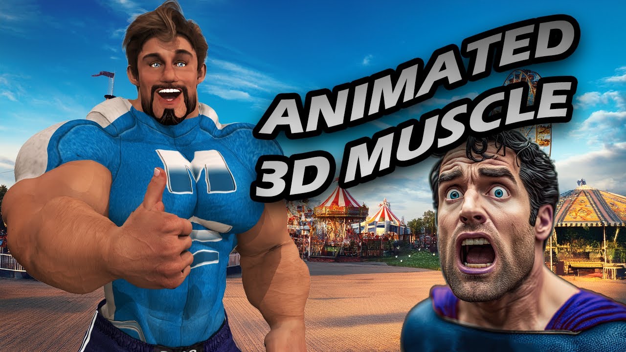 MUSCLE FLEXING w/3D SUPERMAN - YouTube