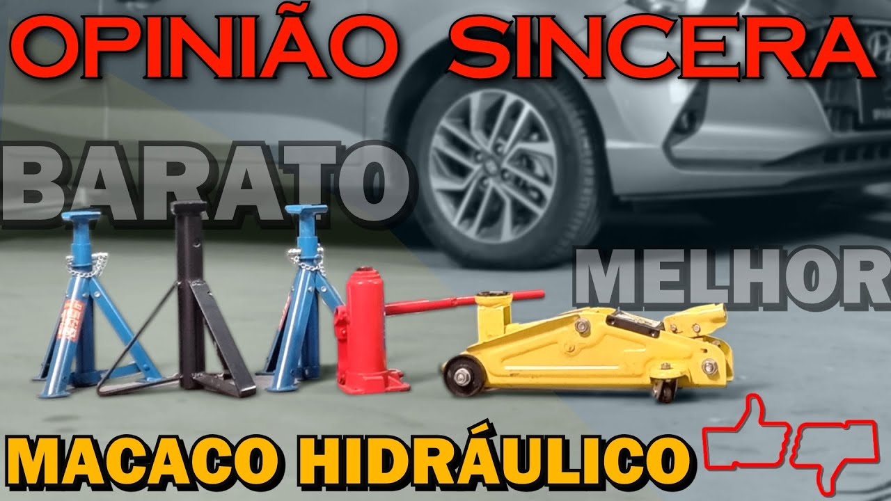 Teste de macaco hidráulico e cavalete para levantar o carro sem medo ...