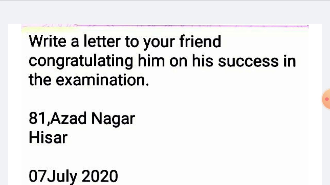 Informal Letter Letter To A Friend Congratulating Him On His Success informal-letter-letter-to-a-friend-congratulating-him-on-his-success