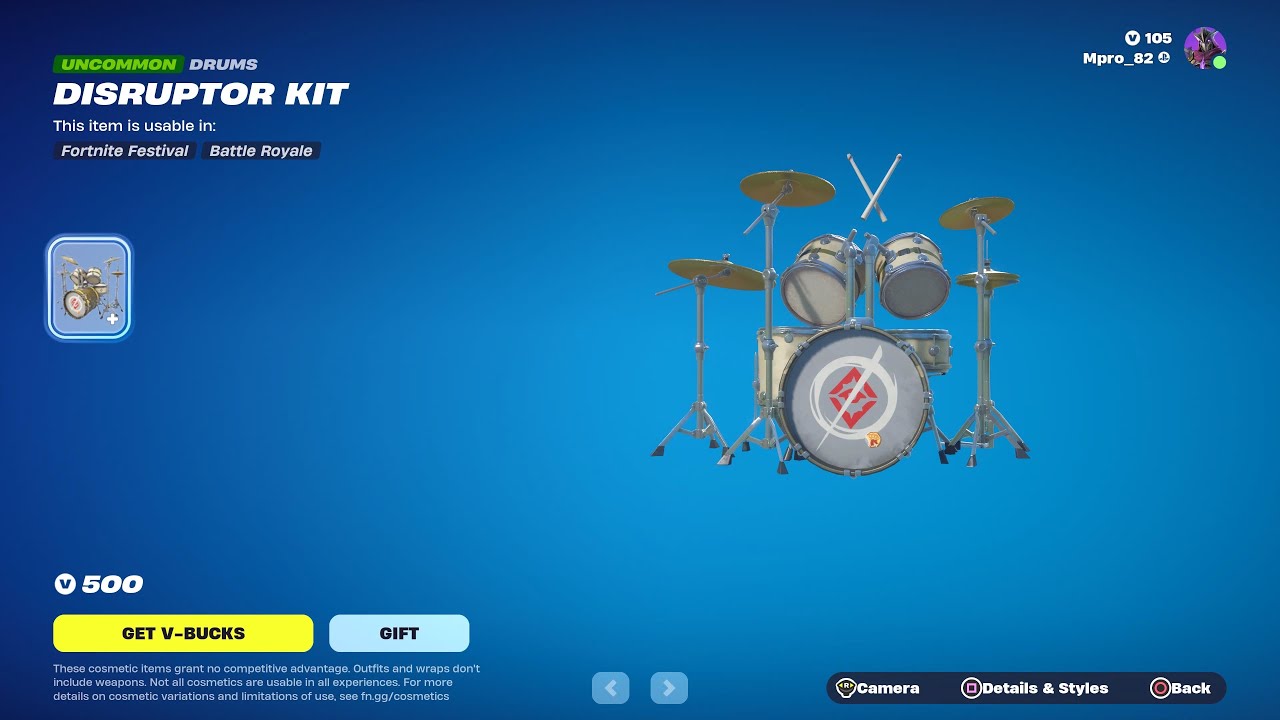 (Fortnite item shop) New Disruptor Kit Drums [ - YouTube