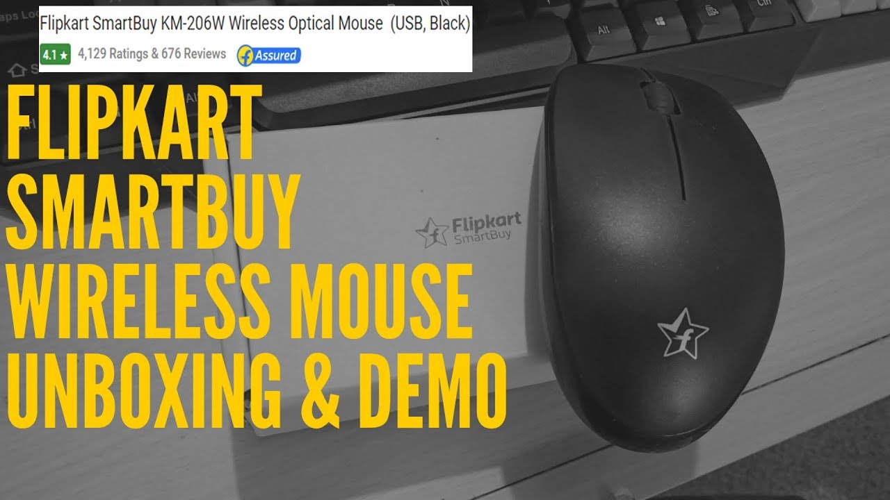 Flipkart SmartBuy Wireless Optical Mouse - Unboxing and demo - YouTube