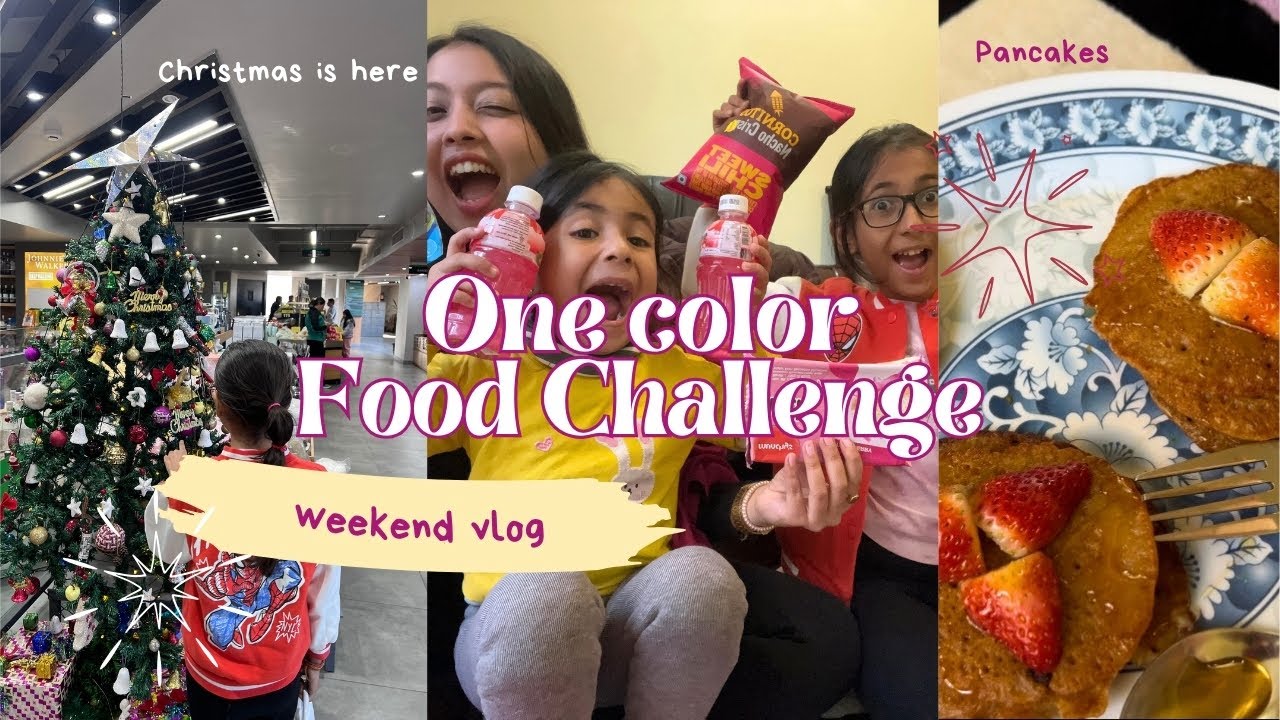 One color food challenge X weekend vlog | I ate pink food for a day 😝 ...