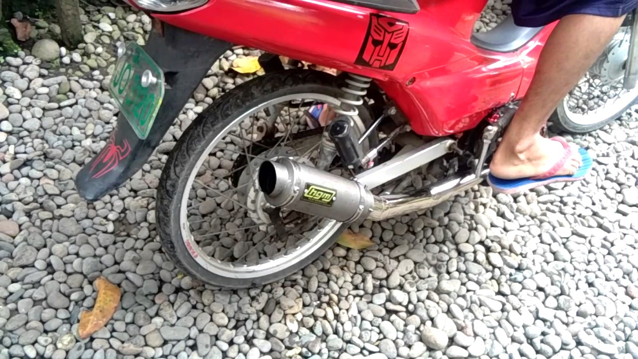 Honda wave alpha with HGM shorty muffler. - YouTube