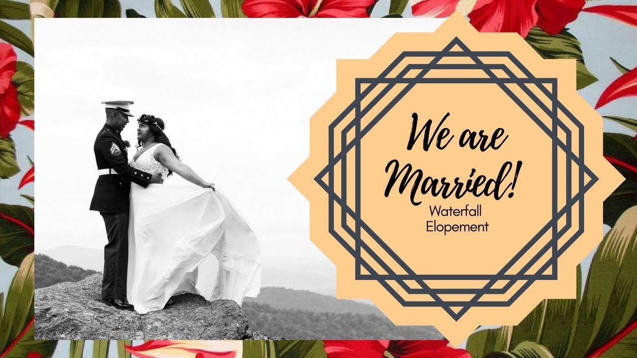 Our Waterfall Elopement // Secret Wedding! - YouTube
