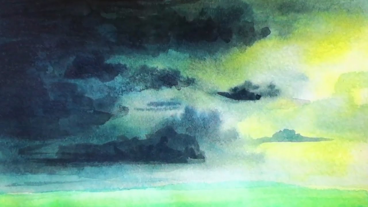 How to draw a halcyon place. Demonstration. Acrylic ink abstract ...