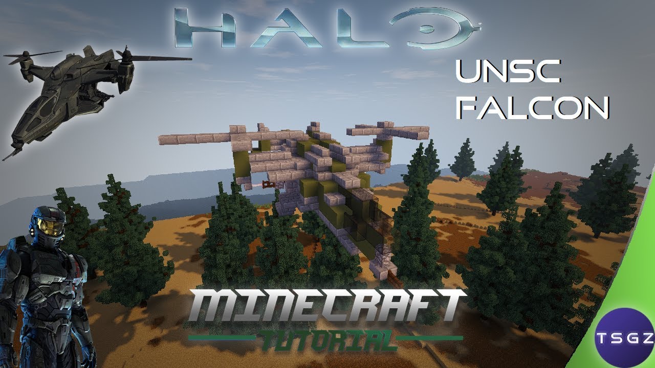 UNSC UH-144 Falcon | Minecraft Halo tutorial - YouTube